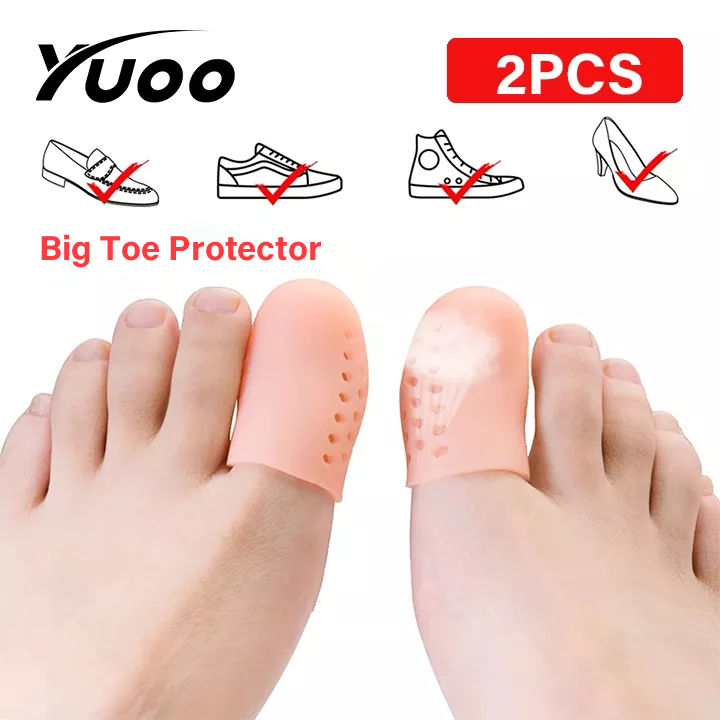 Yuoo 1Pair Big Toe Protector Thumb Care Silicone Soft Breathable Foot ...