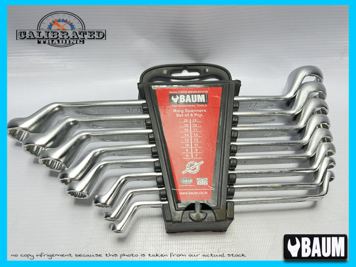 Baum 8 Pcs Double Ring Spanner Box Wrench Set 6-22mm COD | Lazada PH