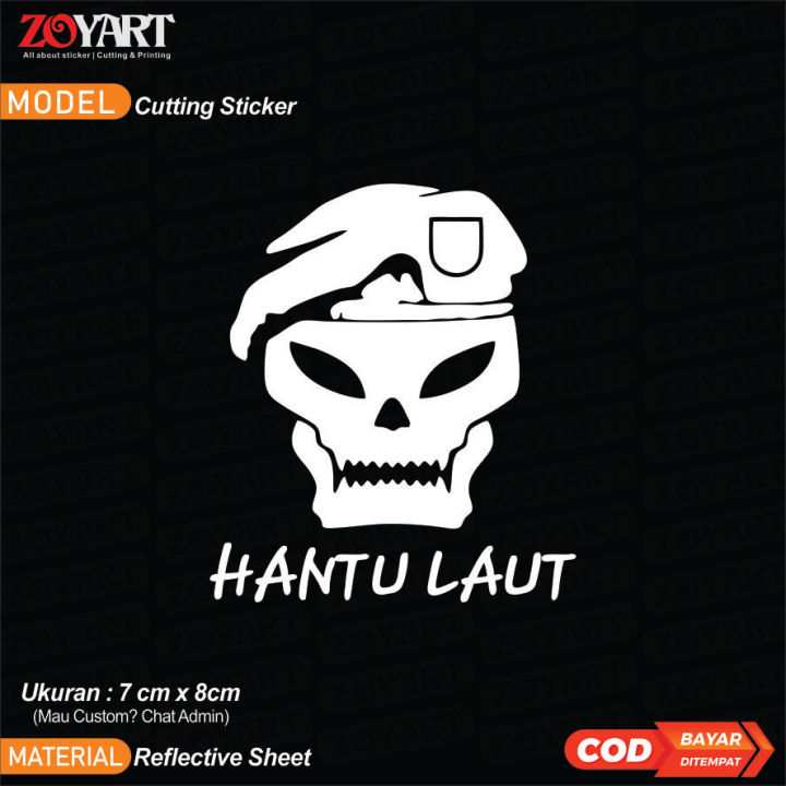 Sticker Hantu Laut, Sticker Cutting Hantu Laut, Hantu laut | Lazada ...