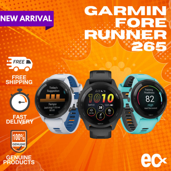 Garmin Forerunner 265 GPS Running Smartwatch TRAIN BRILLIANTLY WITH AN ...