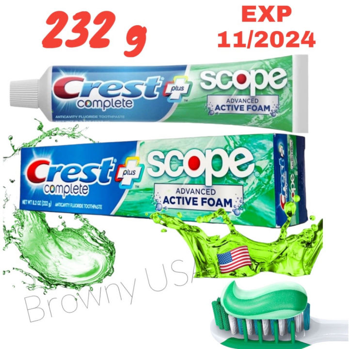 Crest complete whitening scope toothpaste 232g สุดฮิตจากอเมริกา มี ...