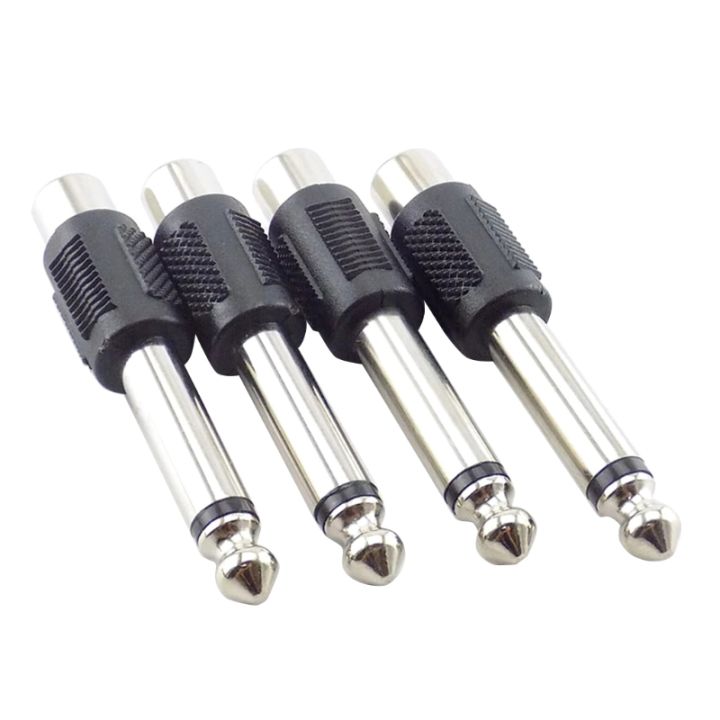1/4in 6.35mm Male Plug to RCA Female Jack Speaker Connector RCA Plug ...
