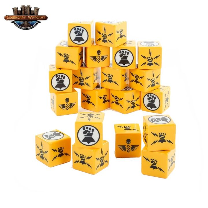 [GWพร้อมส่ง]Warhammer 40K :IMPERIAL FISTS DICE SET โมเดลเกมสนามจำลอง ...