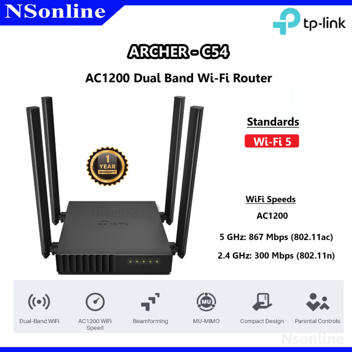 Router Wi-fi เร้าเตอร์ไวไฟ (TP-Link) AC1200 Dual Band Wi-Fi Router รุ่น ...