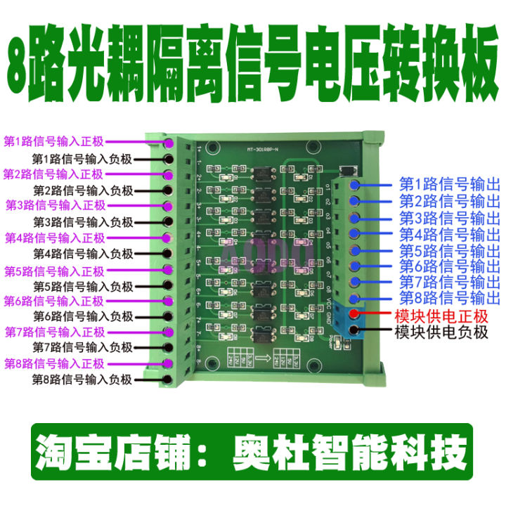 8-channel PLC signal input compatible NPN PNP output optocoupler ...