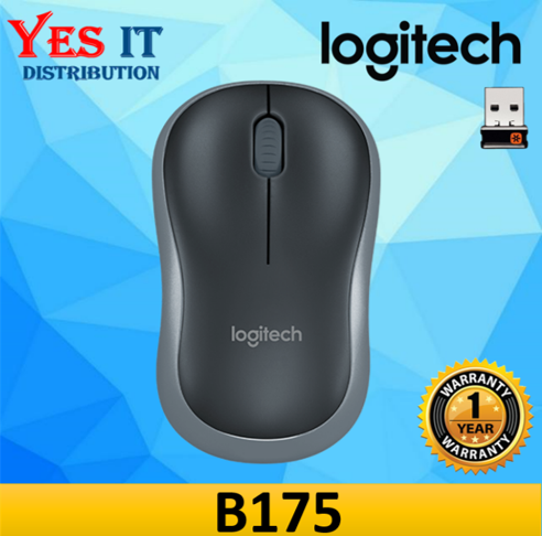 Logitech B175 Wireless USB Optical Mouse - BlackGrey | Lazada