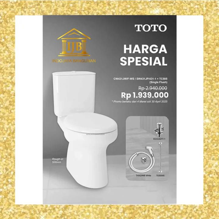 Closet Kloset Toilet Duduk TOTO CW 431 J / CW431J | Lazada Indonesia