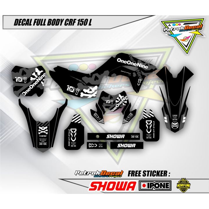 DECAL STICKER CRF 150 L - DECAL HONDA CRF 150 L KSR Oneonenine Design ...