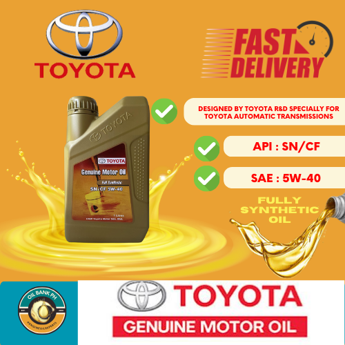 Toyota genuine motor oil fully synthetic SN/CF 5w-40 1L | Lazada PH