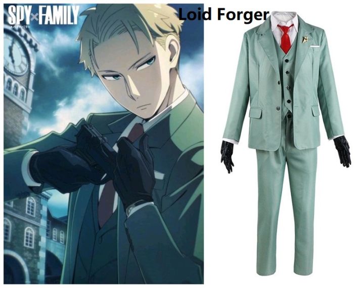 Anime Spy X Family Cosplay Costume Twilight Green Suit Loid Forger ...