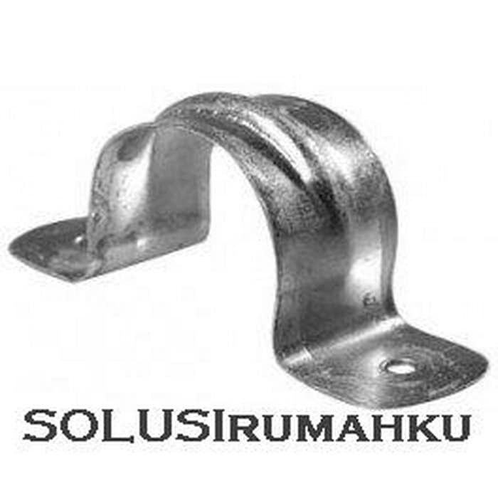 Klem Pipa 1/2 GALVANIS / Clamp Omega CONDUIT 20 mm Plat Seng Besi | Lazada Indonesia