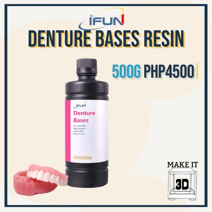 500g iFun Denture Base Resin - Biocompatible dental 3D printing resin ...