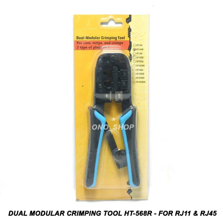 Dual Modular Crimping Tool HT-568R for RJ11 & RJ45 | Lazada Indonesia