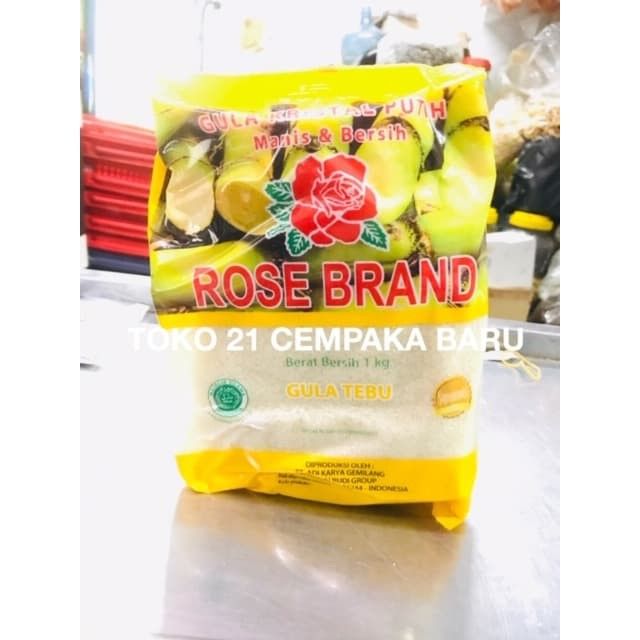 Rose Brand Gula Tebu KUNING 1 KG | Gula Pasir Murah 1KG 1000g 1000 g ...