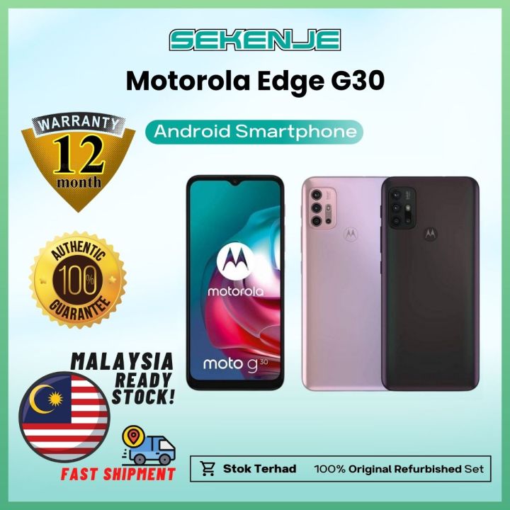 Motorola Moto G30 128GB + 4GB RAM 100% Original Refurbished Set | Lazada