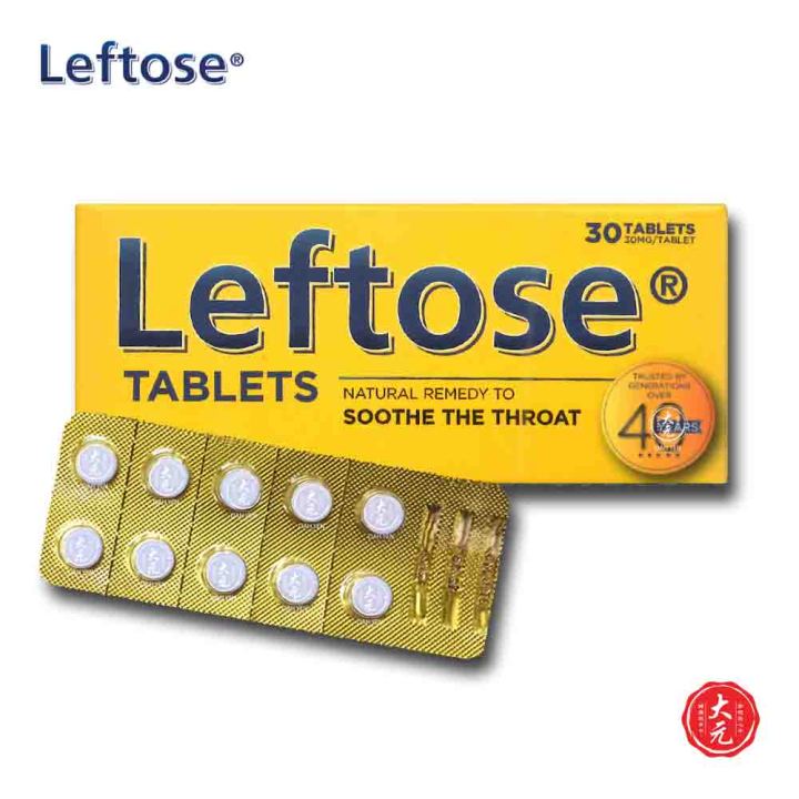 Leftose 30mg Tablets • Clear Airways • Promote Throat Comfort • 30 ...