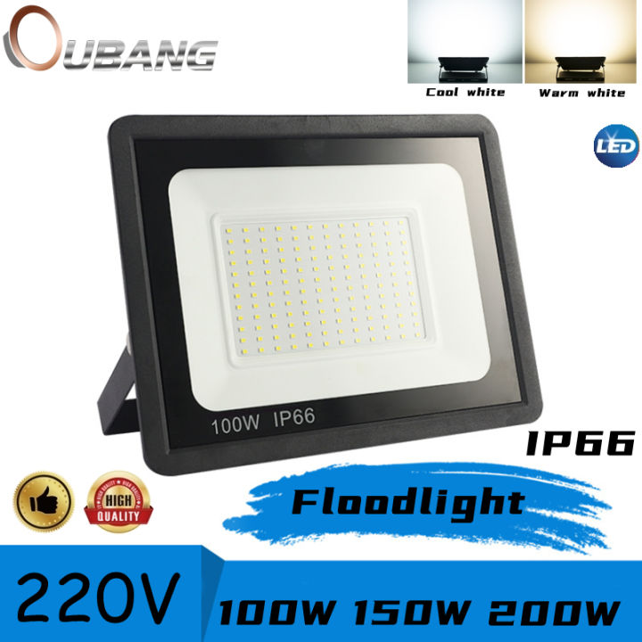 OU BANG LED FloodLight IP66 Waterproof AC 220V 10W 20W 30W 50W 100W 150W 200W Cool white/Warm ...
