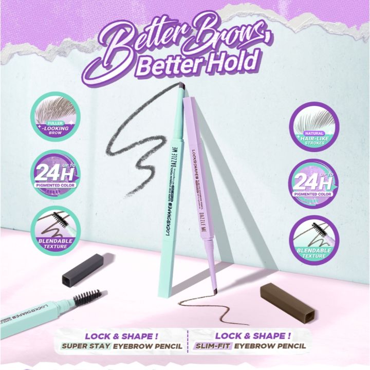 DAZZLE ME Lock & Shape Super Stay Eyebrow Pencil BY AILIN | Lazada ...