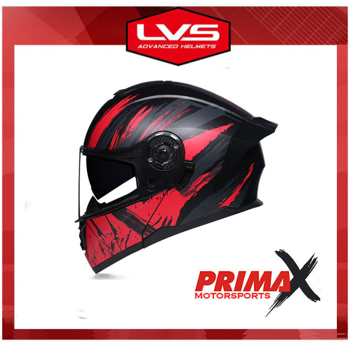 LVS 900 Flip up Helmet Modular Motorcycle Helmet Double Lens Built-in ...