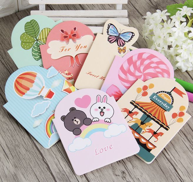12pieces or 24pieces Cute Cartoon Small Birthday Cards, Kids Small ...