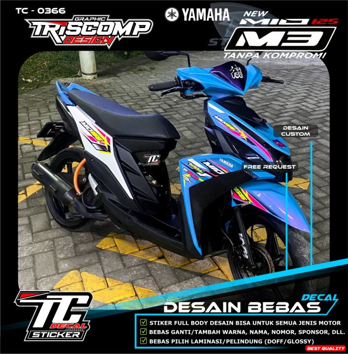 Decal Mio Sticker Motor Mio 125 / Decal Mio M3 / Mio GT / Mio Z / Mio ...