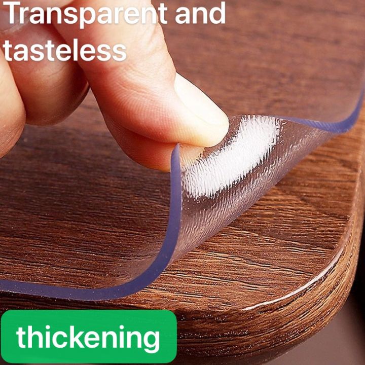 2mm Thickness Transparent PVC Table Mat Alas Meja plastik tebal soft ...