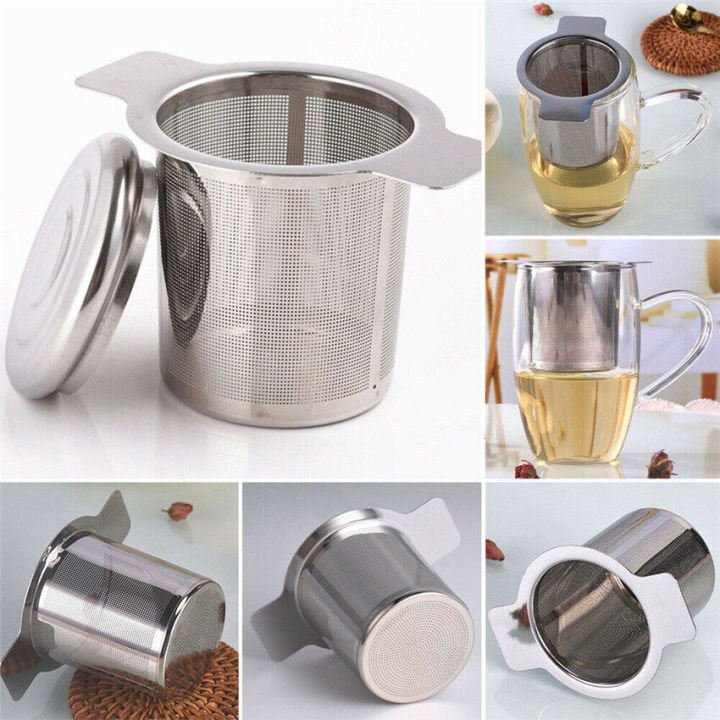 Stainless Steel Mesh Tea Infuser Metal Cup Strainer Loose Leaf Filter W ...