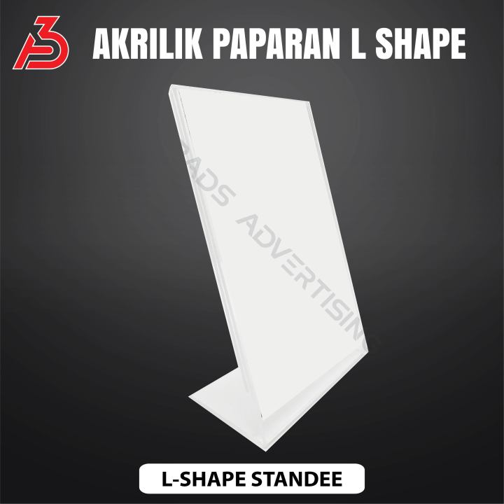 Acrylic Standee L Shape , Acrylic L-Shape Display Stand, L Shape ...