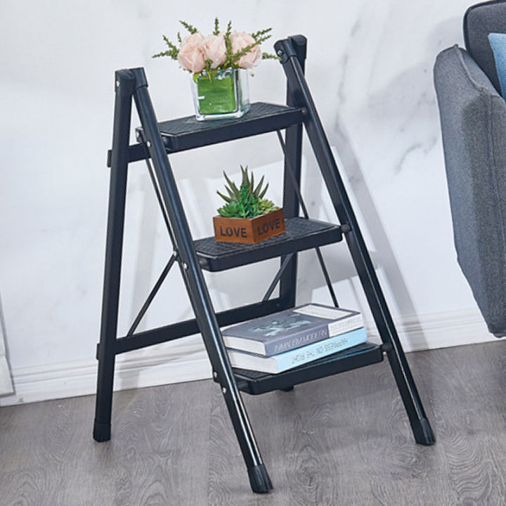 3 Step Ladder 3 Tier Safe Durable Metal Plastic Collapsible Widely Used ...