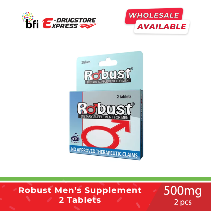 BFI E-Drugstore Robust 550mg 2 Tablets Supplement For Men | Lazada PH