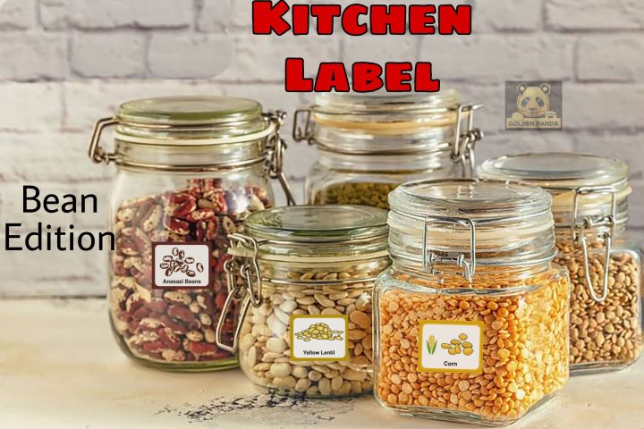 [STICKER LABEL] Bean Edition/Kitchen Label/ Wording Label/ WaterProof ...