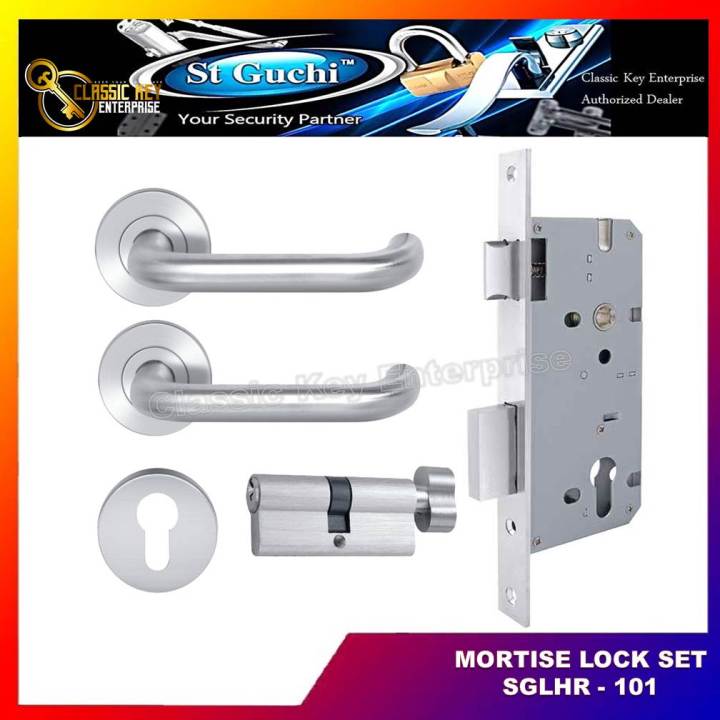 St Guchi Mortise Lever Handle Lock SGLHR-101 STAINLESS STEEL SUS304 ...