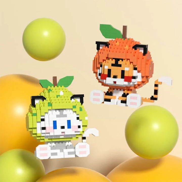 DIY Cartoon Mini Building Block Nano block 大橘大梨卡通微颗粒积木 Micro Bricks DIY ...