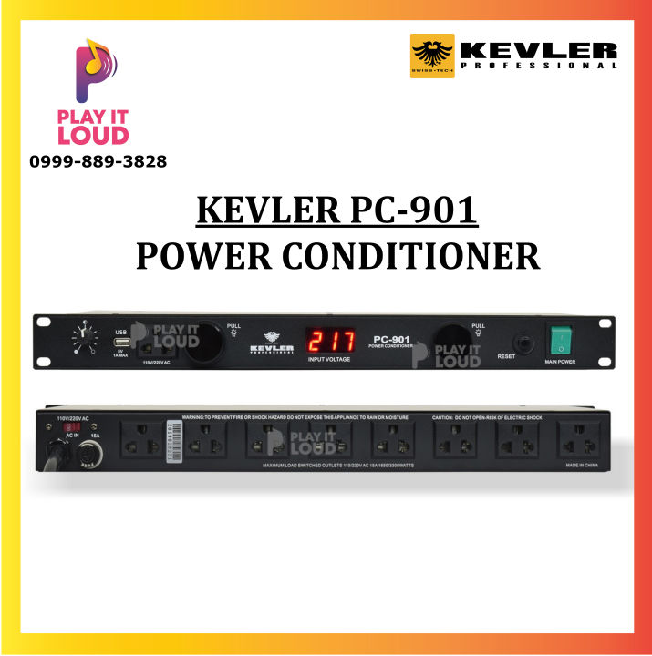 KEVLER PC-901 POWER CONDITIONER PROFESSIONAL 8-CHANNEL PROCESSOR ...