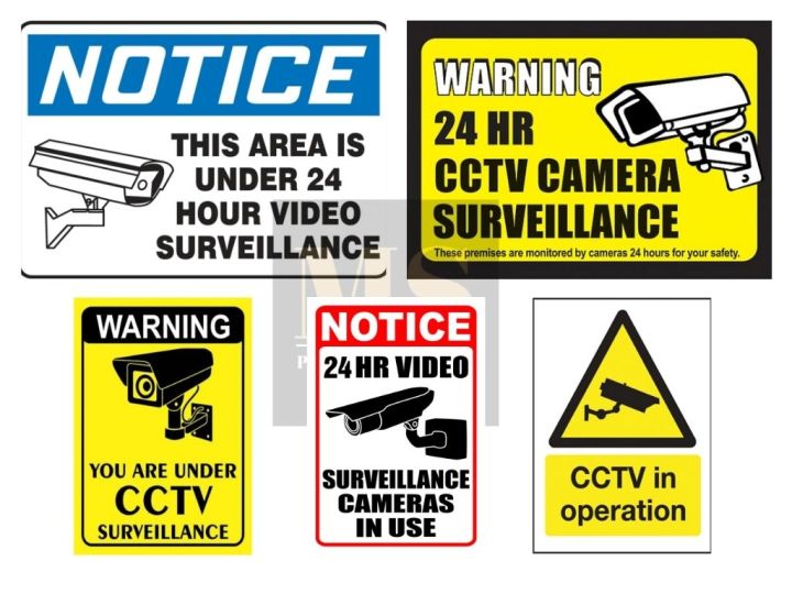 CCTV Signages (Laminated A4 Size) | Lazada PH