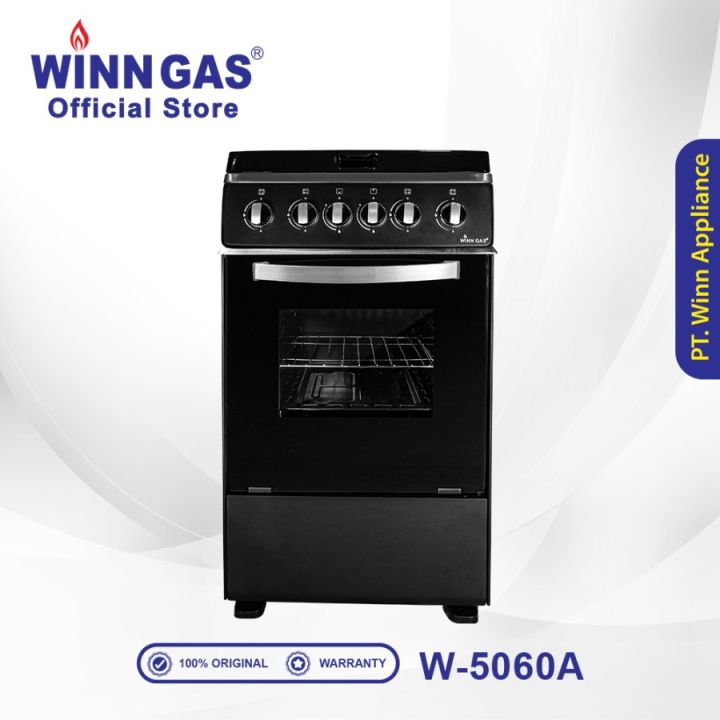 Kompor Gas 4 Tungku Freestanding Winn Gas W 5060A Full Otomatis Oven ...