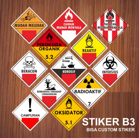 Sticker Label Tanda Simbol Limbah B3 Stiker Bahan Berbahaya dan Beracun ...