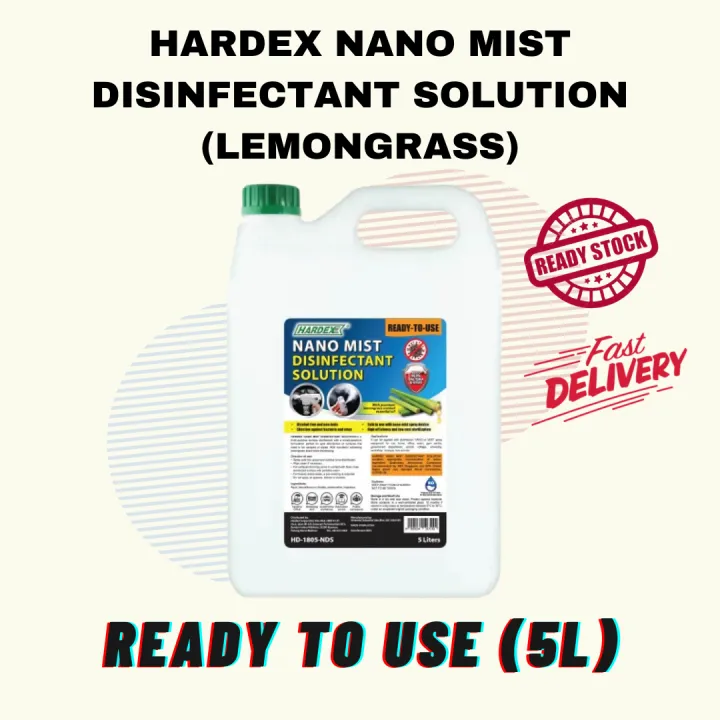 HARDEX Nano Mist Disinfectant Solution - Ready to Use - 5liters (HD ...