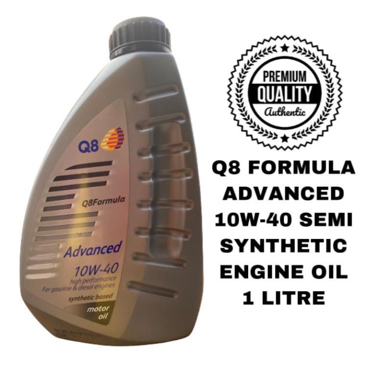 Q8 Engine Oils Semi Synthetic 10W-40 Formula Advanced 1 Litre | Lazada