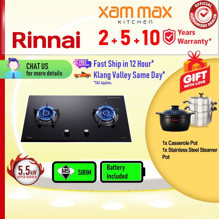 Rinnai Gas Hob - RB 92G 5.5kW Hyper Burner Built-In / Free Standing Gas ...