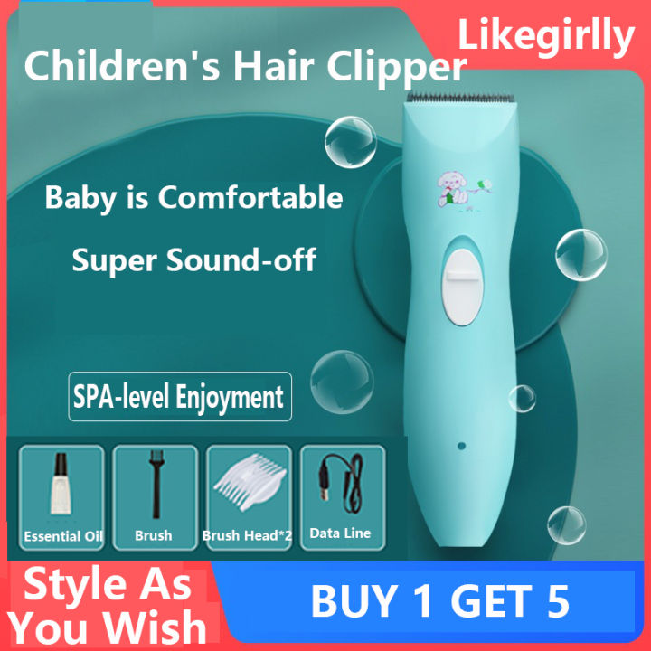 Baby Trimmer Razor for Baby Boy Cartoon Hair Clipper Razor Cordless ...
