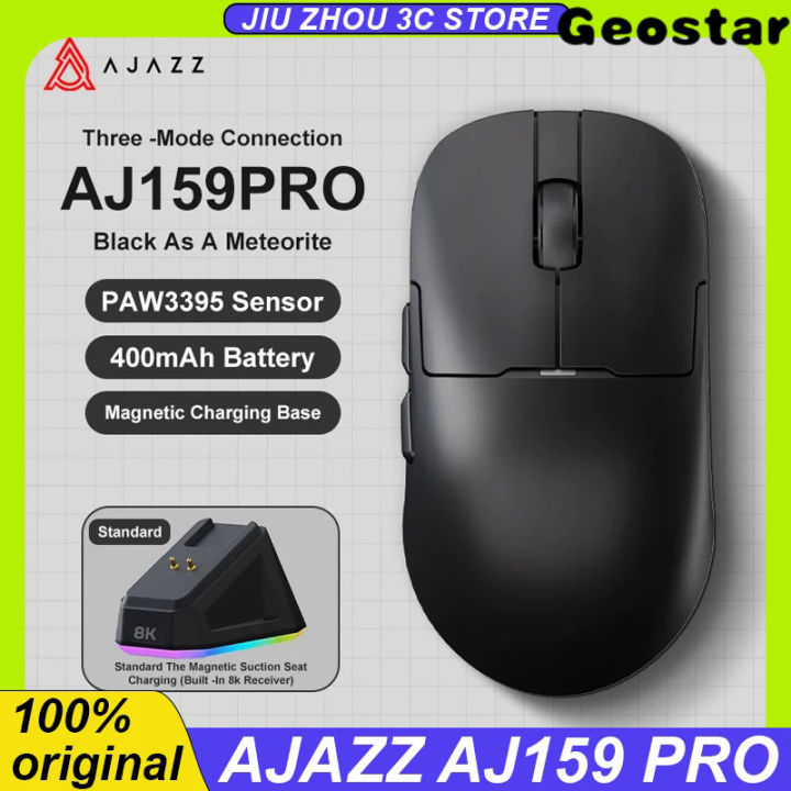 [Hot] ajazz aj159 pro wireless gaming mouse paw3395 56g lightweight dpi26000 pro series with ...