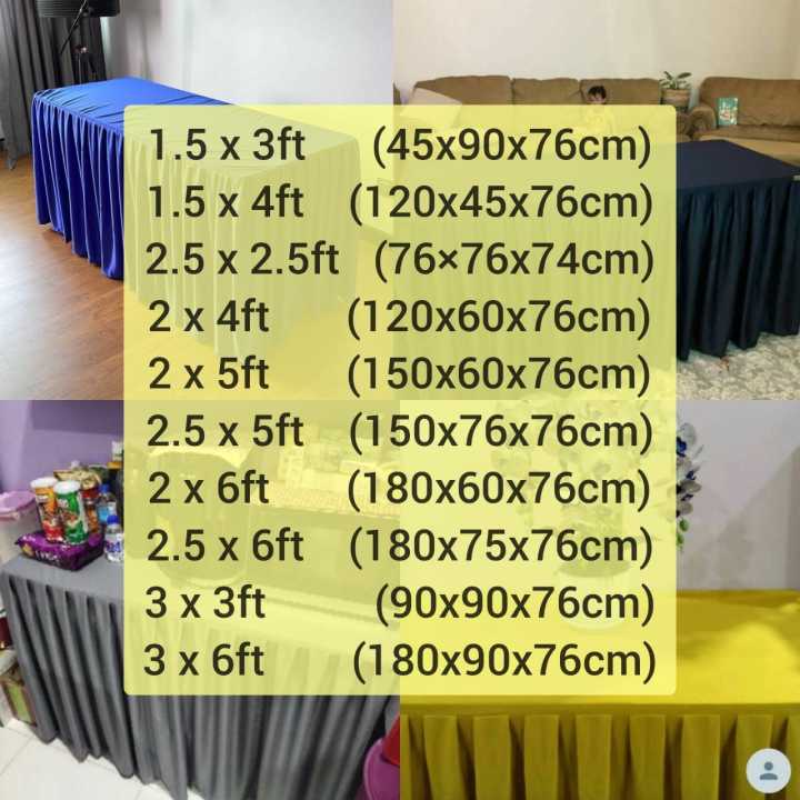 🔥Ready Stok🔥Skirting Meja Banquet pelbagai saiz | Lazada