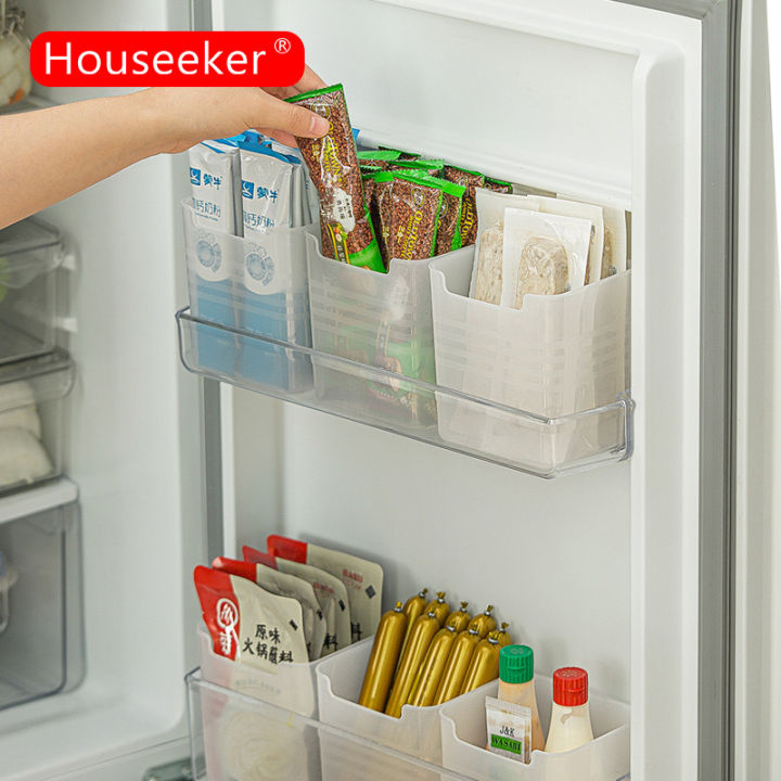 Houseeker Kitchen Fruit Food Eggs Storage Box Plastic Clear Fridge ...