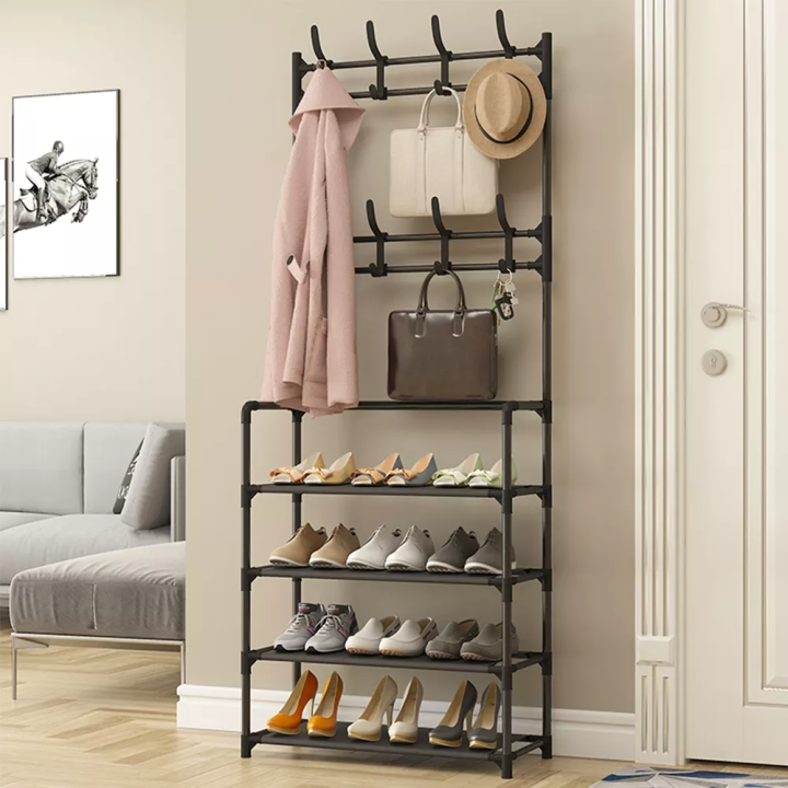 SUPERSALE Black/White Shoe Rack Organizer Shoes Rack Shoes Organizer ...