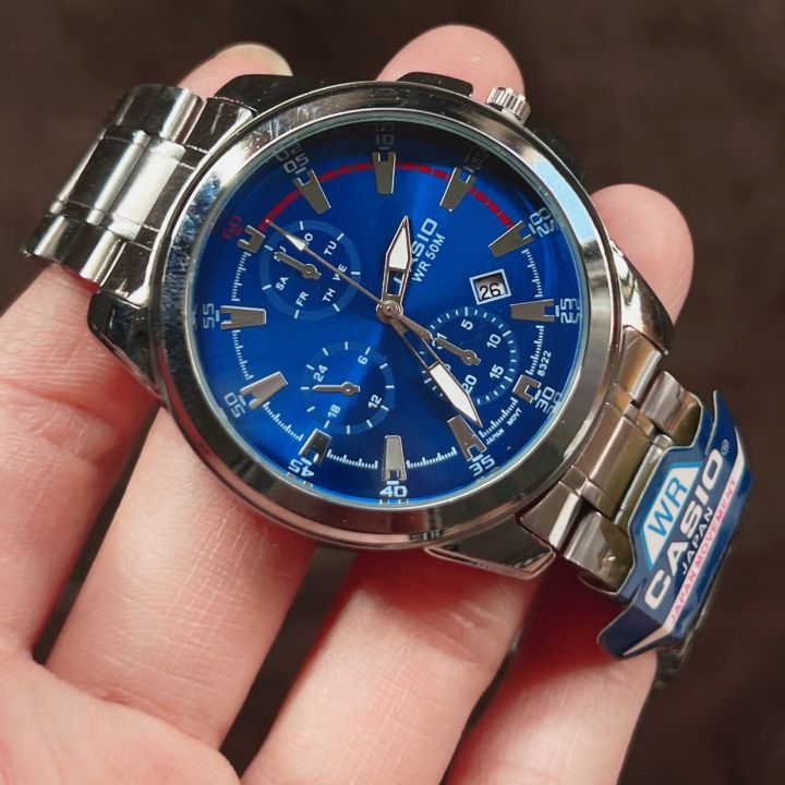 Watchtime นาฬิกาข้อมือคาสิโอ้ ระบบควอตซ์ สายสแตนเลทคลิปล็อค 43MM มี 4 ...