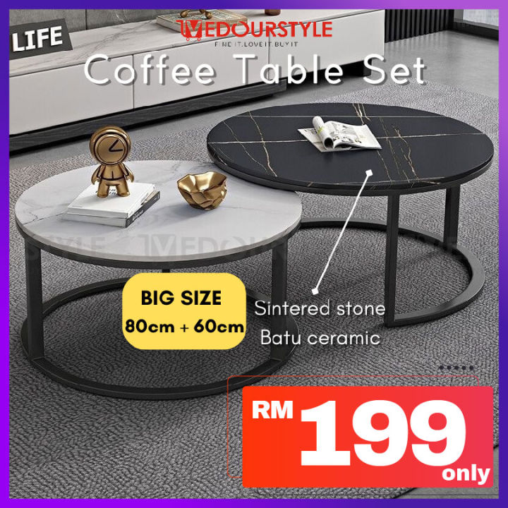Vedourstyle Sintered Stone Ceramic Coffee Table 2in1 Marble Design ...