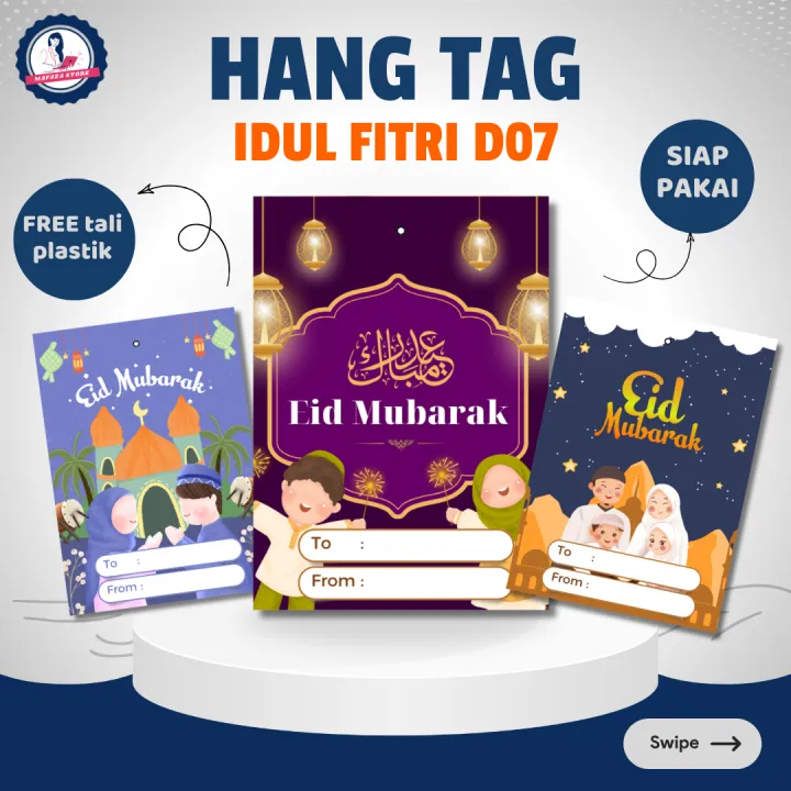 Hang tag idul fitri hangtag ramadhan hari raya eid mubarak kartu ucapan ...