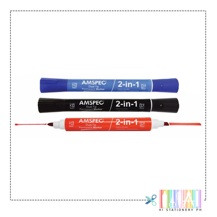 AMSPEC Dual Tip Permanent Marker | Lazada PH