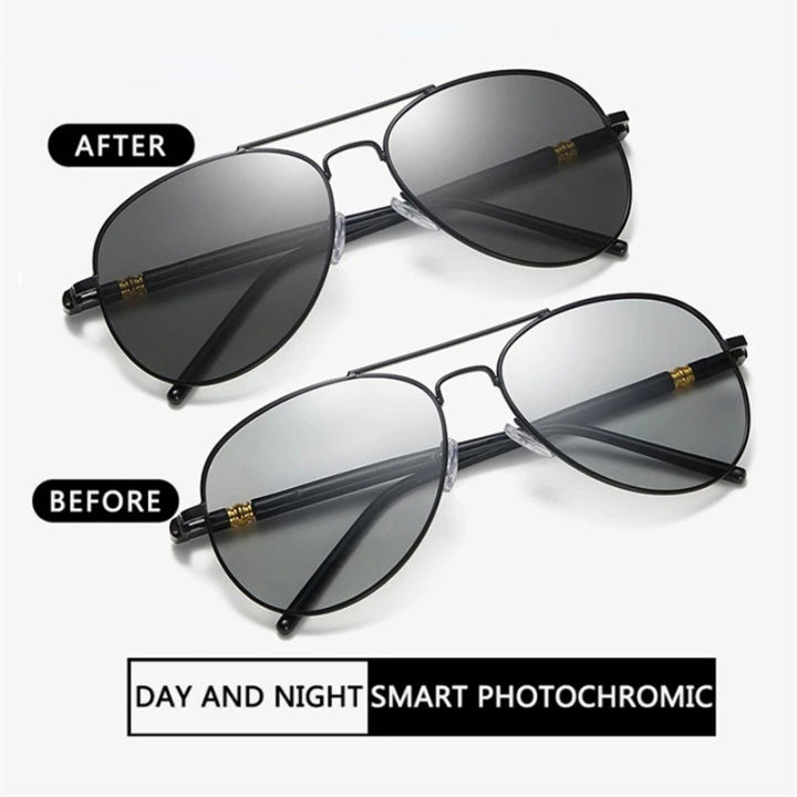 Vintage Polarized Color-changing Sunglasses Day and Night Sun Glasses ...